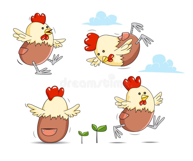 Chicken Egg Farm Crowing Vector Stock Vector - Illustration of ...