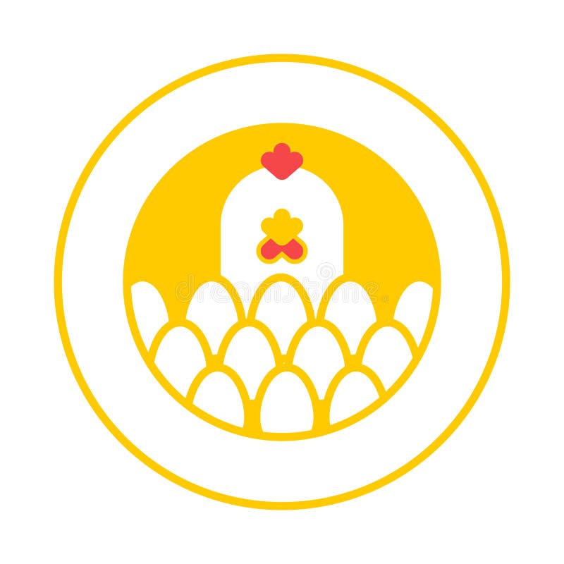 Chicken and Egg Logo for Eggs Production. Chicken Farm Emblem Stock ...