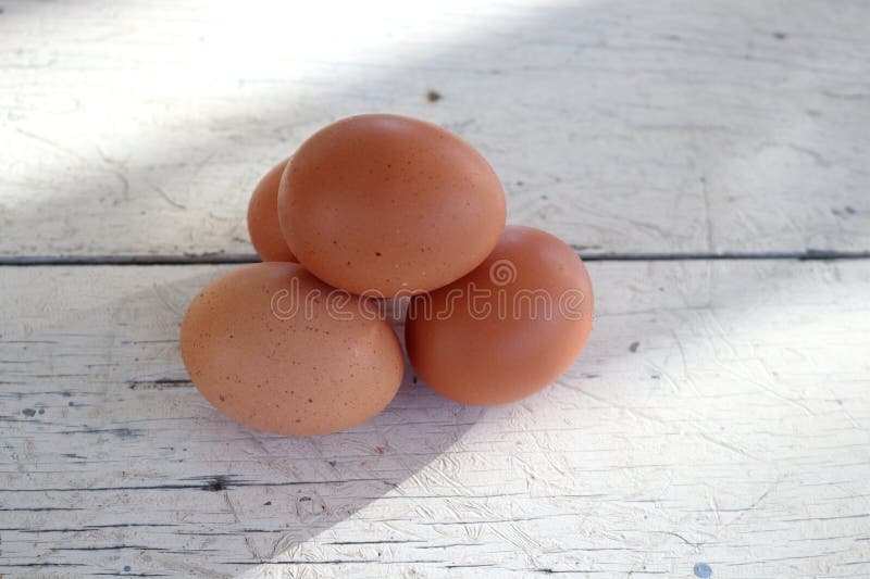 Chicken Egg Pile on Wood with Shadow. Stock Photo - Image of easter ...