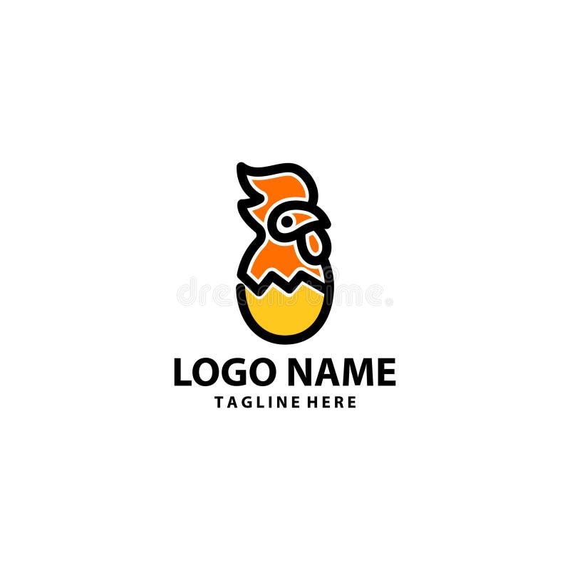 Chicken Egg Pin Logo Design Vector Stock Vector - Illustration of ...