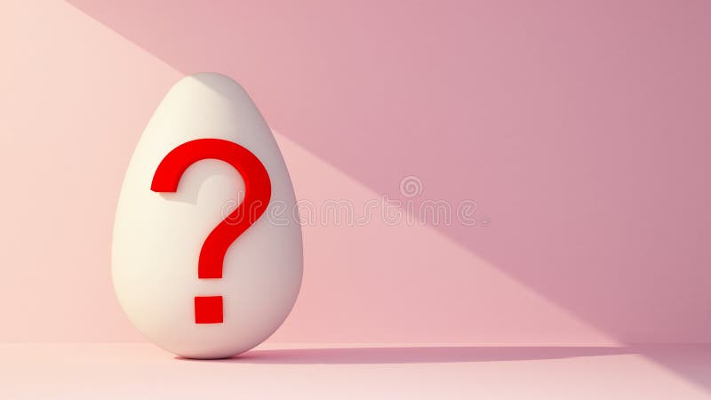 Chicken Egg with a Question Mark Stock Illustration - Illustration of ...