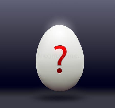 Chicken Egg with a Question Mark Stock Illustration - Illustration of ...