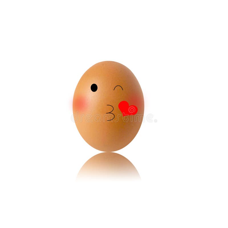 Chicken Egg and Shadow on White Background Stock Illustration ...