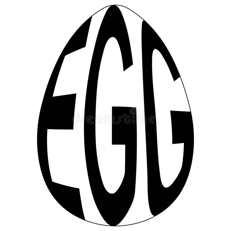 Chicken Egg with Text Egg, Vector Logo Stock Vector - Illustration of ...