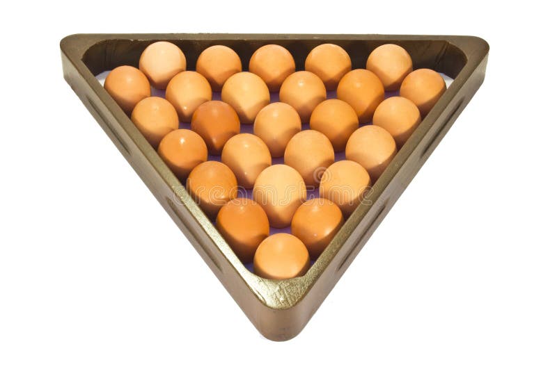 Chicken Eggs in the Billiard Triangle Stock Photo - Image of health ...