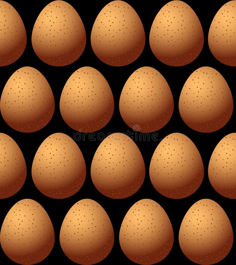Chicken Egg Brown with Spots Symmetrically Located Stock Illustration ...