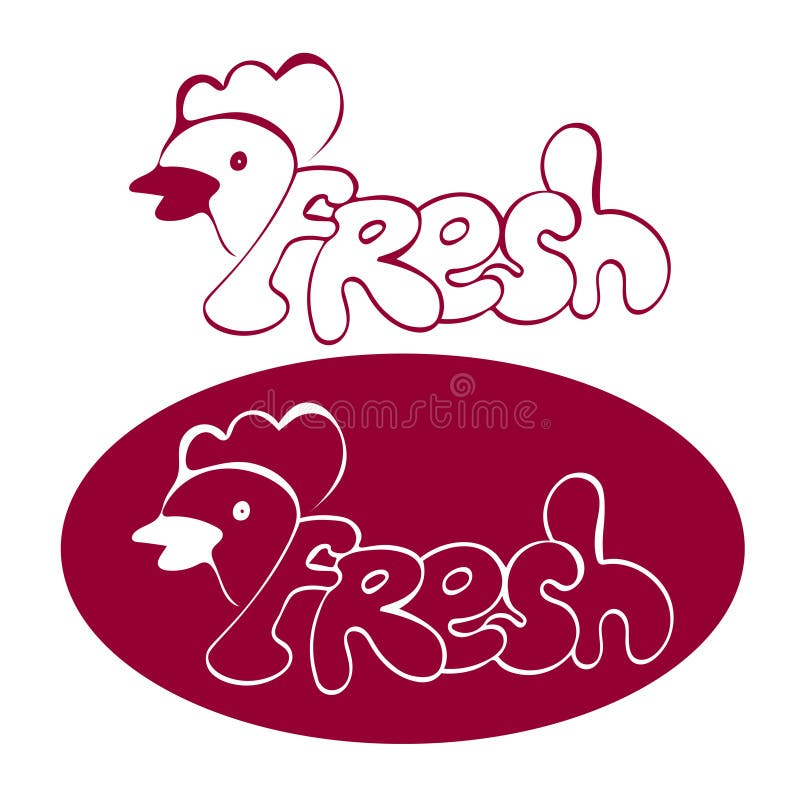 Chicken and Eggs Farm Logo Illustration. Natural and Fresh Farm. Stock ...
