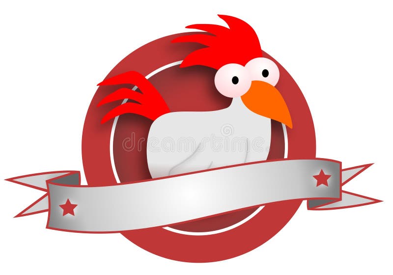 Chicken emblem stock illustration. Illustration of bird - 28025947