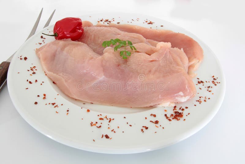 Chicken escalope stock photo. Image of slices, food, white - 88873458