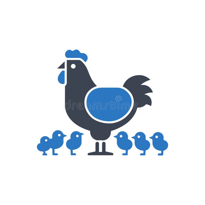 Chicken Family Farm Icon stock vector. Illustration of farm - 384695929