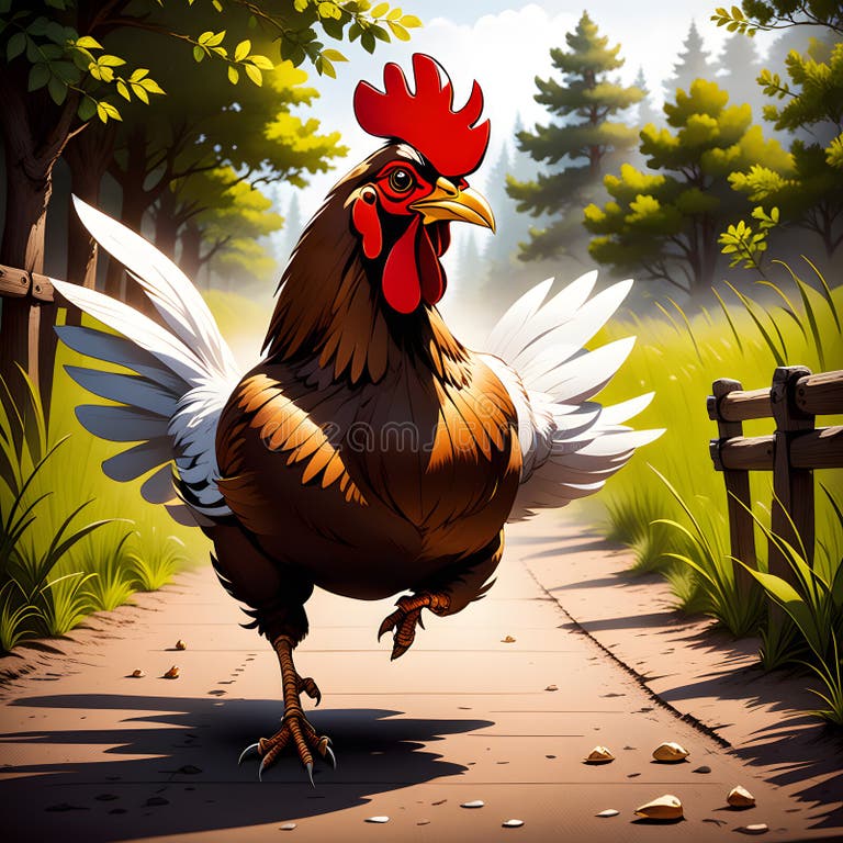 Chicken farm, AI-generatet stock illustration. Illustration of beak ...