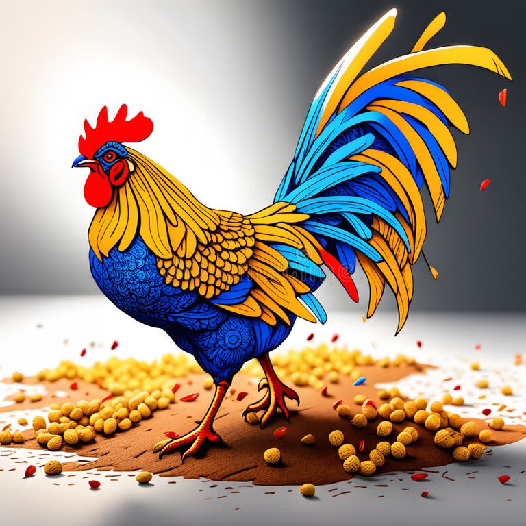 Chicken farm, AI-generatet stock illustration. Illustration of breeding ...