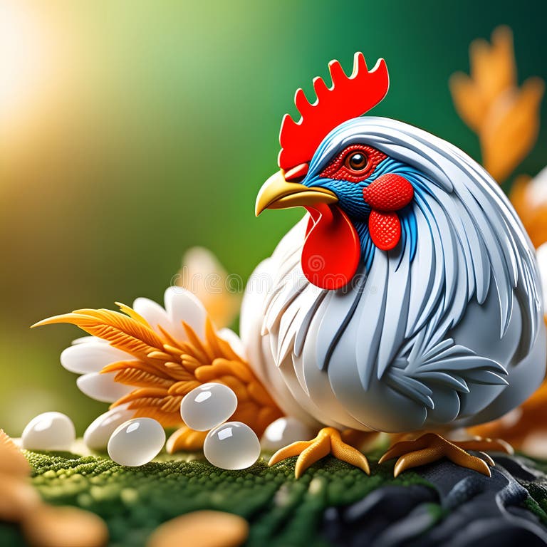 Chicken farm, AI-generatet stock illustration. Illustration of ...