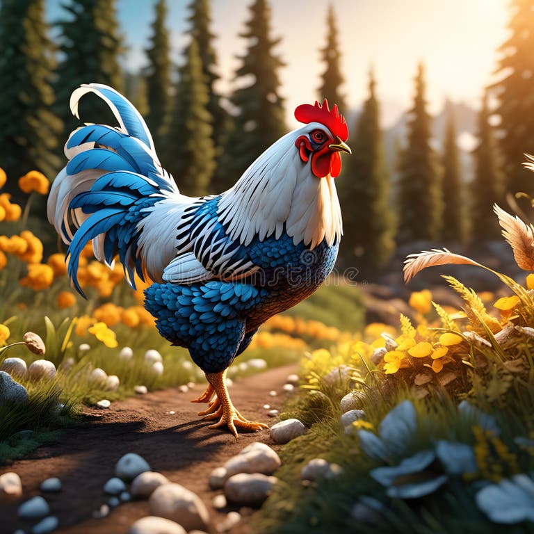 Chicken farm, AI-generatet stock illustration. Illustration of ...