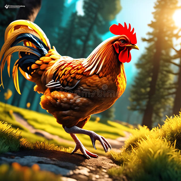 Chicken farm, AI-generatet stock illustration. Illustration of farming ...