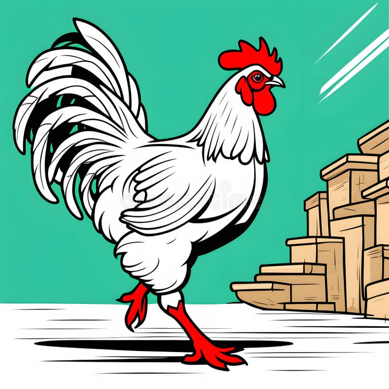 Chicken farm, AI-generatet stock illustration. Illustration of eggs ...