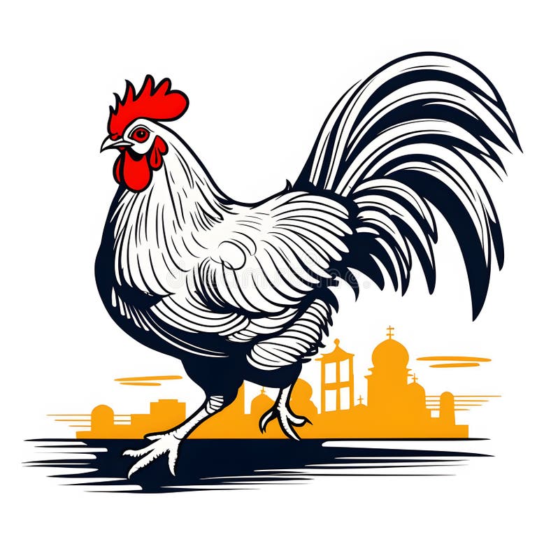 Chicken farm, AI-generatet stock illustration. Illustration of breeding ...