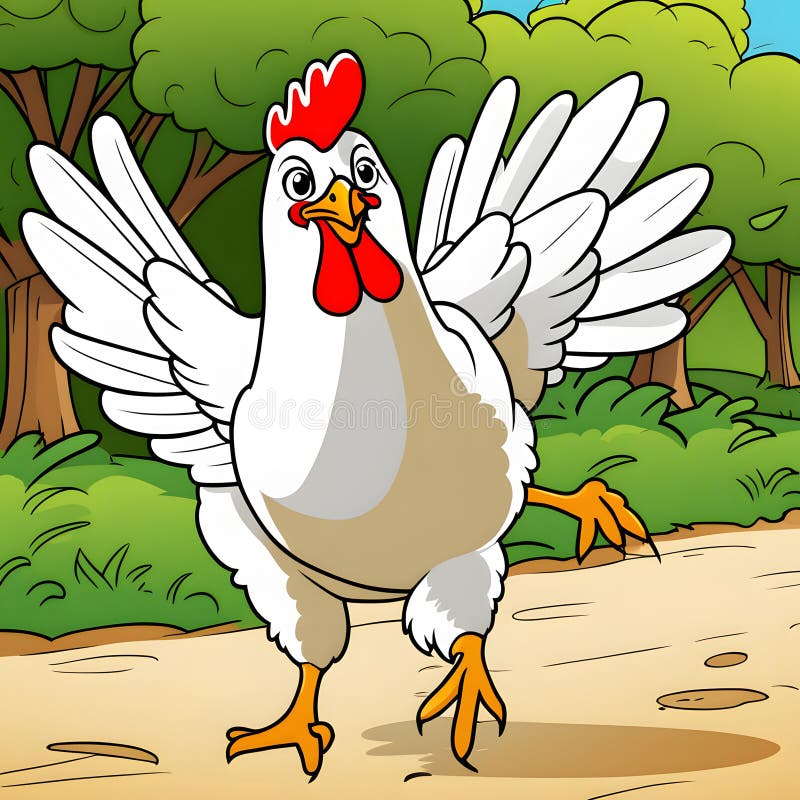 Chicken farm, AI-generatet stock illustration. Illustration of coop ...