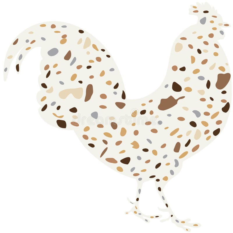 Chicken Farm Bird Shaped in Artistic Modern Style Stock Vector ...