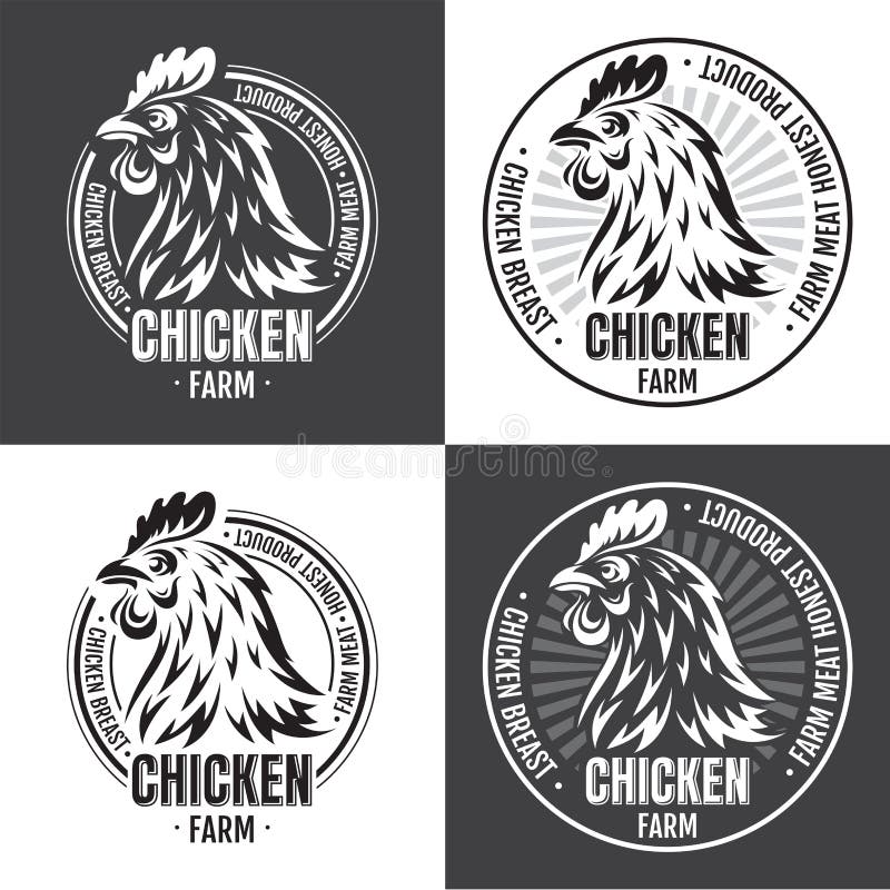 Chicken farm emblem stock vector. Illustration of graphic - 120824666