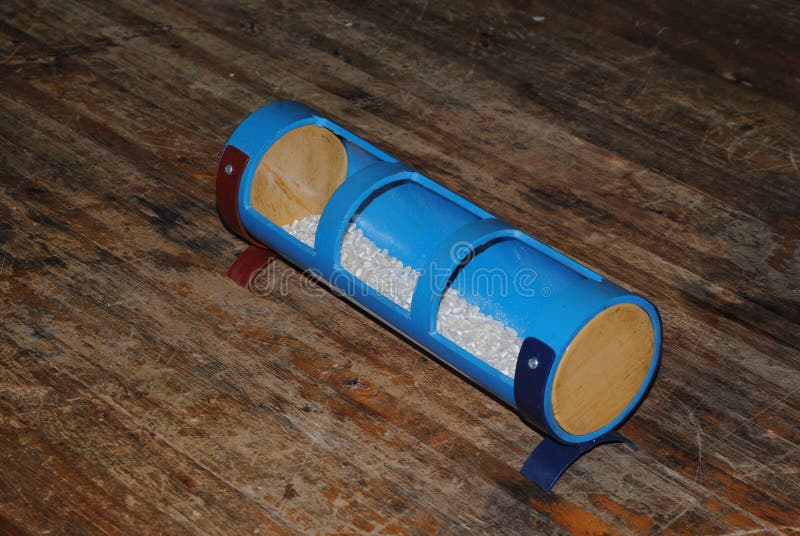 Chicken Feeding Trough Made from Recycled PVC Pipes Stock Photo - Image ...