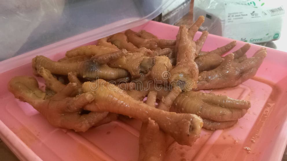 Chicken Feet are Processed into Delicious Dishes. Stock Photo - Image ...