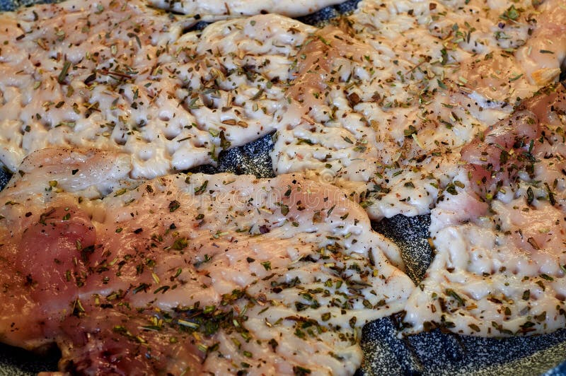 Chicken Fillet Chop is Fried on a Grill Pan Stock Photo - Image of ...