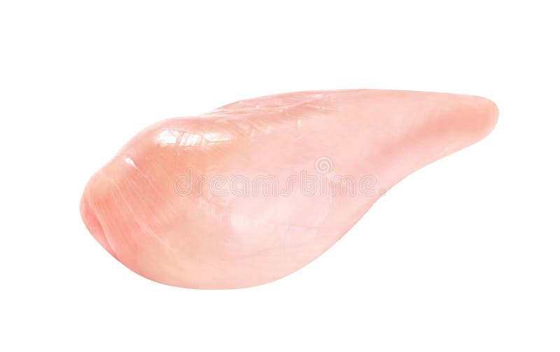 Raw Chicken Fillet on White Background. Chicken Breast Isolated with ...
