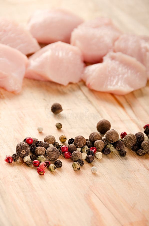 Chicken Fillet. Meat and Spices. Stock Image - Image of breast, tomato ...