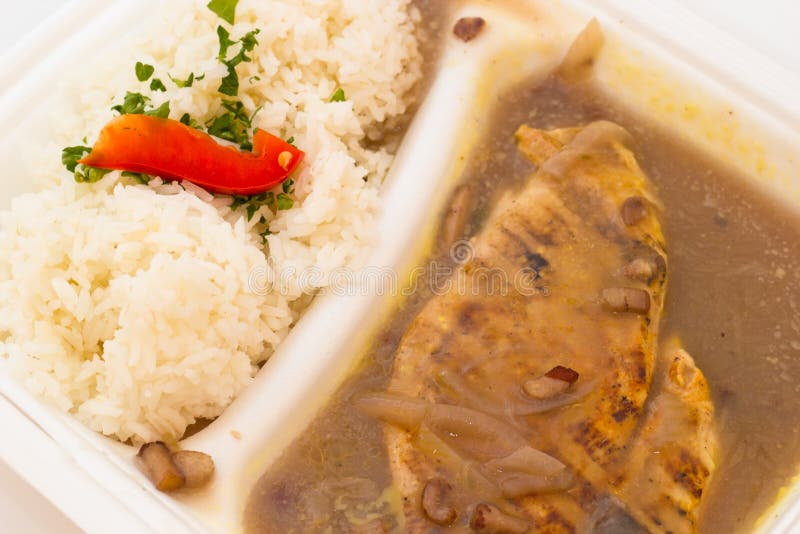 Chicken fillet with rice stock image. Image of breast - 29418495