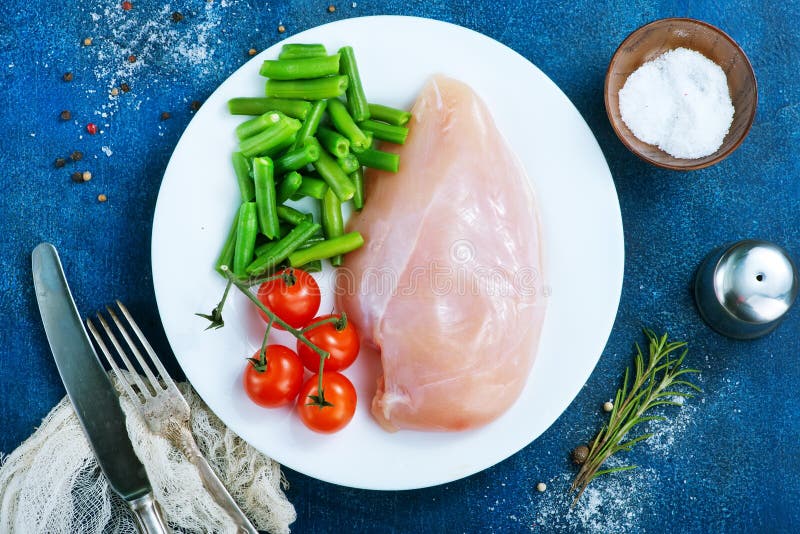 Chicken Fillet with Vegetables Stock Image - Image of frango, chopping ...