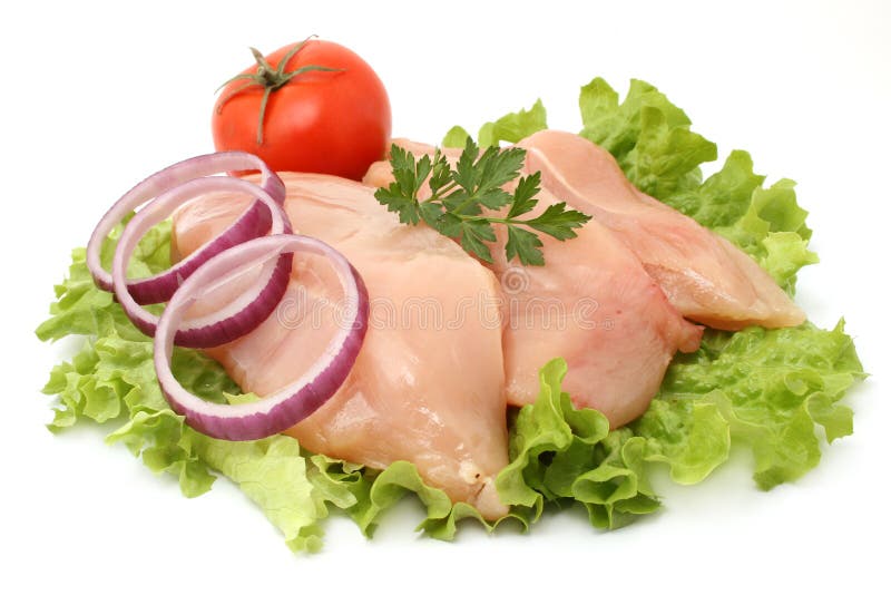 Chicken fillets stock image. Image of pink, lettuce, protein - 12380557