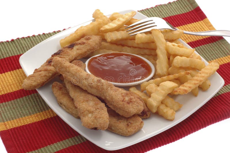 Chicken Fingers Combo stock photo. Image of food, sauce - 4056764