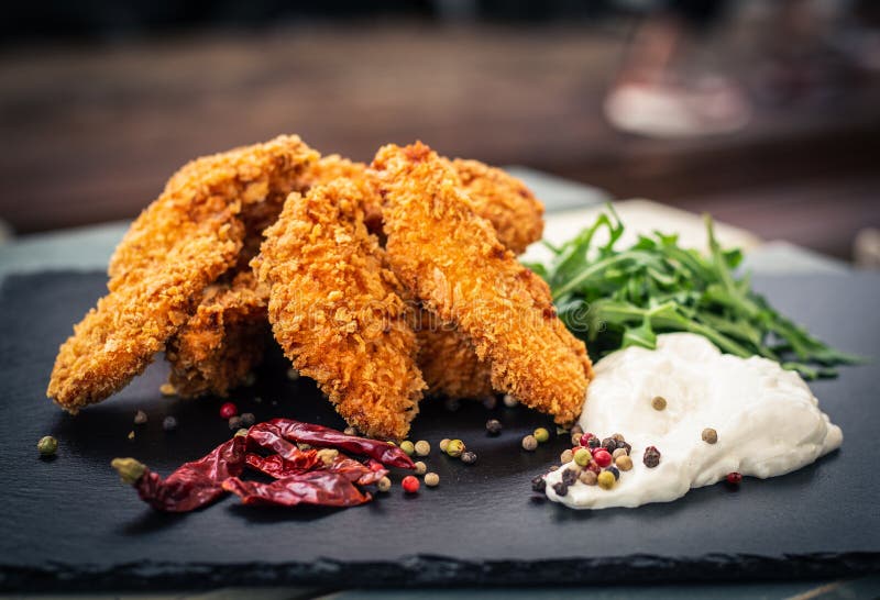 Chicken Fingers Menu Fast Food Crispy Stock Image - Image of fast ...