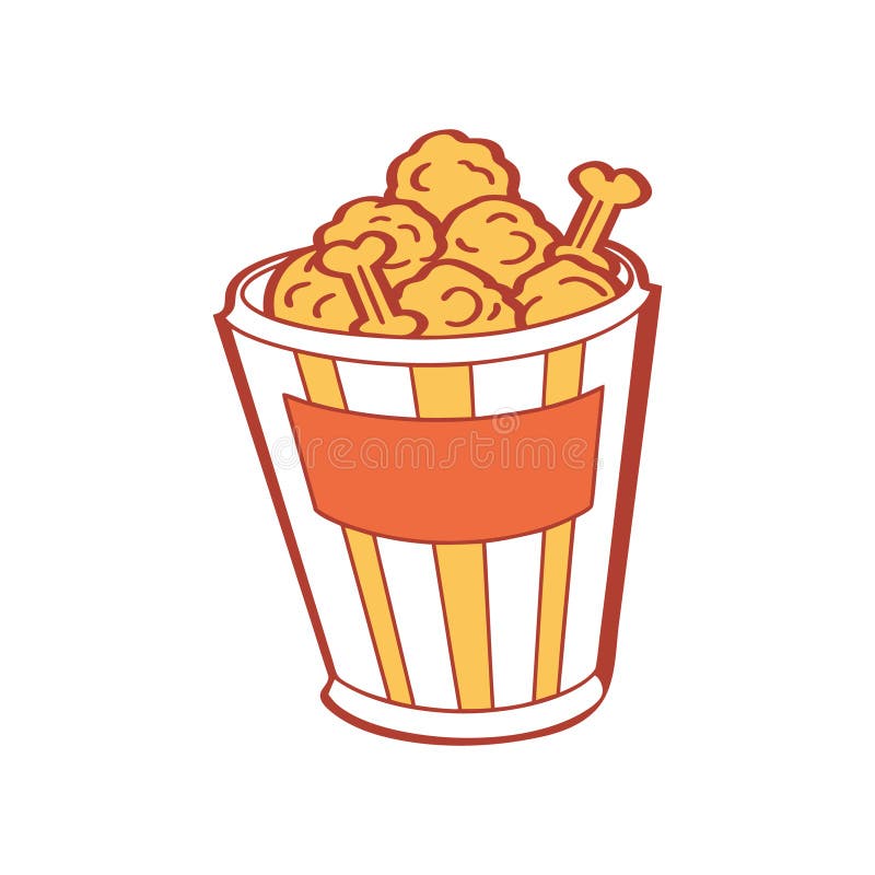Chicken Fire Bucket Vector Illustration Stock Vector - Illustration of ...
