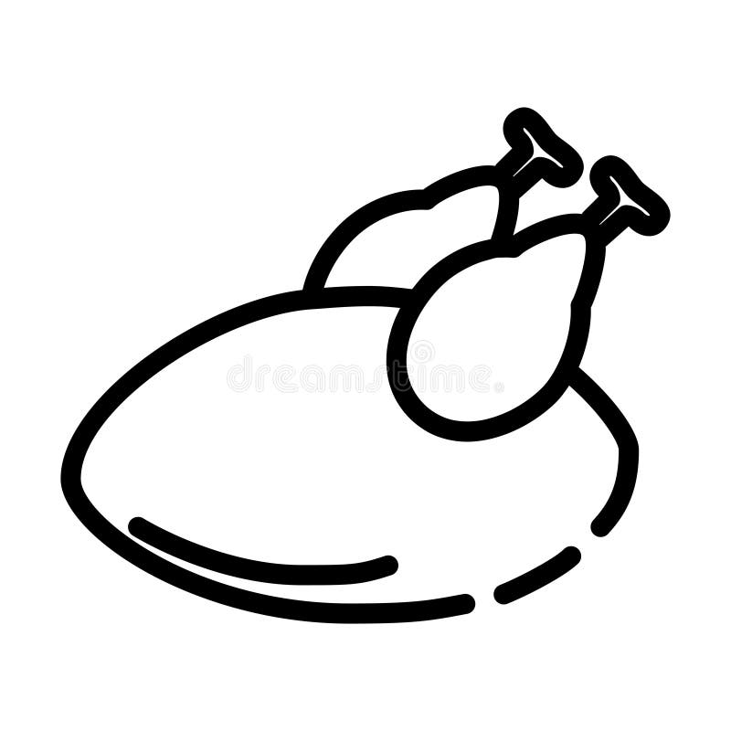 Chicken Food Icon. Vector Design Illustration Sign Stock Vector ...