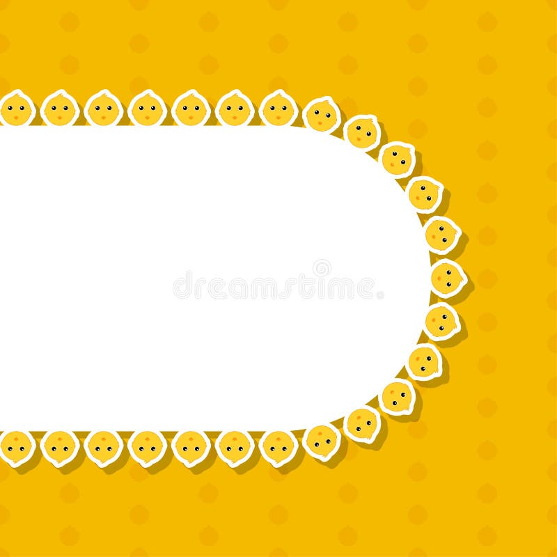 Chicken with Frame for Banner, Poster, and Greeting Card Stock Vector ...