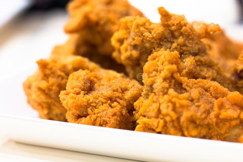 Chicken Fried on White Background Stock Image - Image of chicken, fried ...