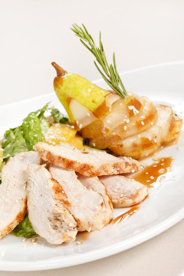 Chicken with fruits stock image. Image of chicken, fruit - 27776807