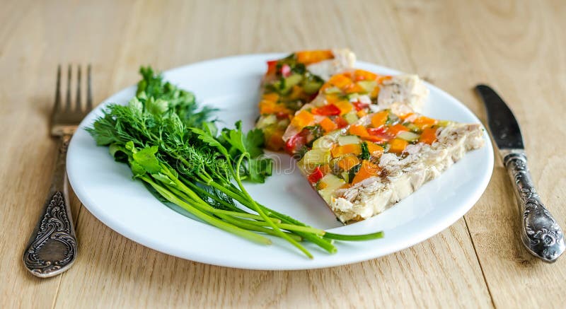 Galantine Aspic for Christmas Stock Image - Image of holiday, dinner ...
