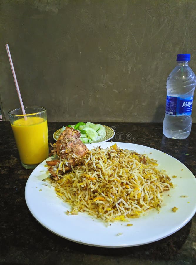 Chicken Gosht Biryani with Badam from India Editorial Image - Image of ...