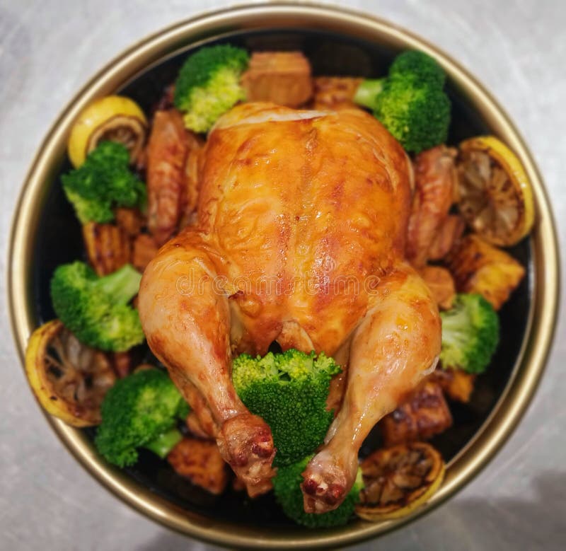 Chicken Gril ; Chicken with Photato Stock Photo - Image of meal ...