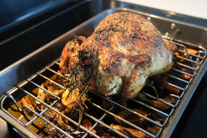 Chicken Grill on a Grill Net Stock Image - Image of delicious, lunch ...