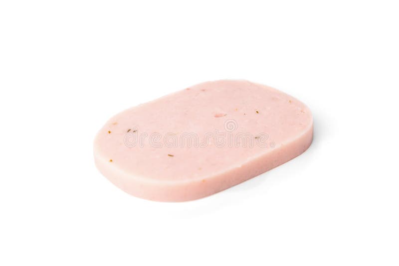 Chicken Ham Isolated on White Background Stock Photo - Image of pink ...