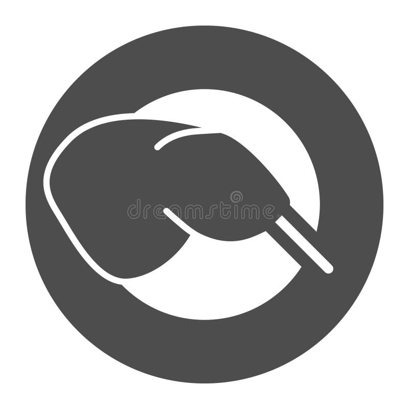 Chicken Ham on Plate Solid Icon, Fried Food Concept. Vector Graphics ...