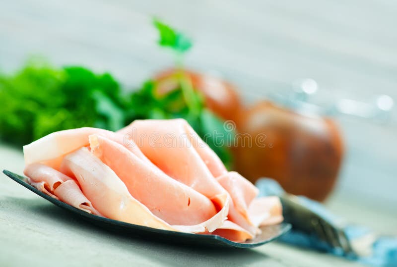 Chicken ham stock image. Image of cutting, processed - 92503271