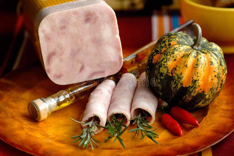 Chicken ham rolls stock photo. Image of roll, restaurant - 25693238