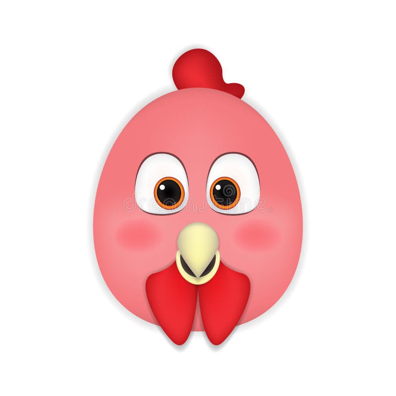 Chicken head cartoon stock illustration. Illustration of cute - 148691728