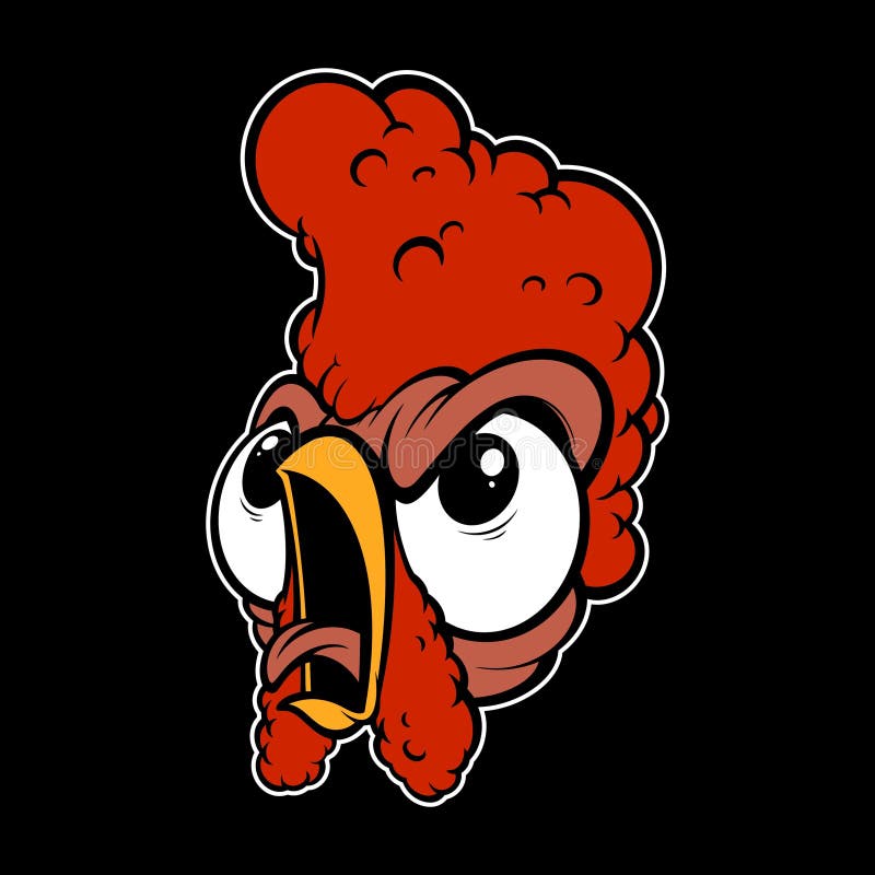 Chicken head cartoon logo stock vector. Illustration of chef - 274260937