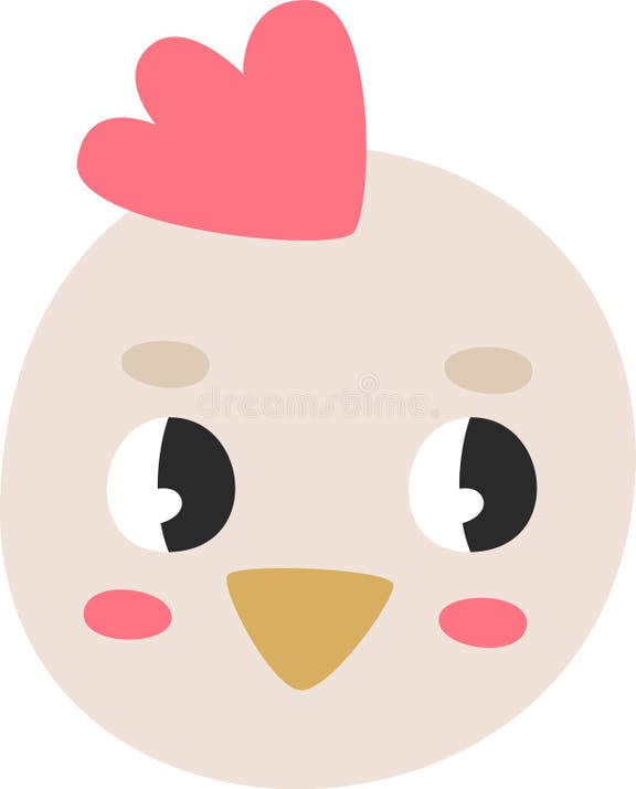 Chicken Head Childish stock vector. Illustration of animal - 321854212